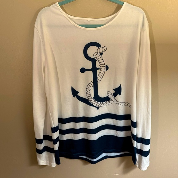 Tops | Light Weight Anchor Themed Tunic Top | Poshmark